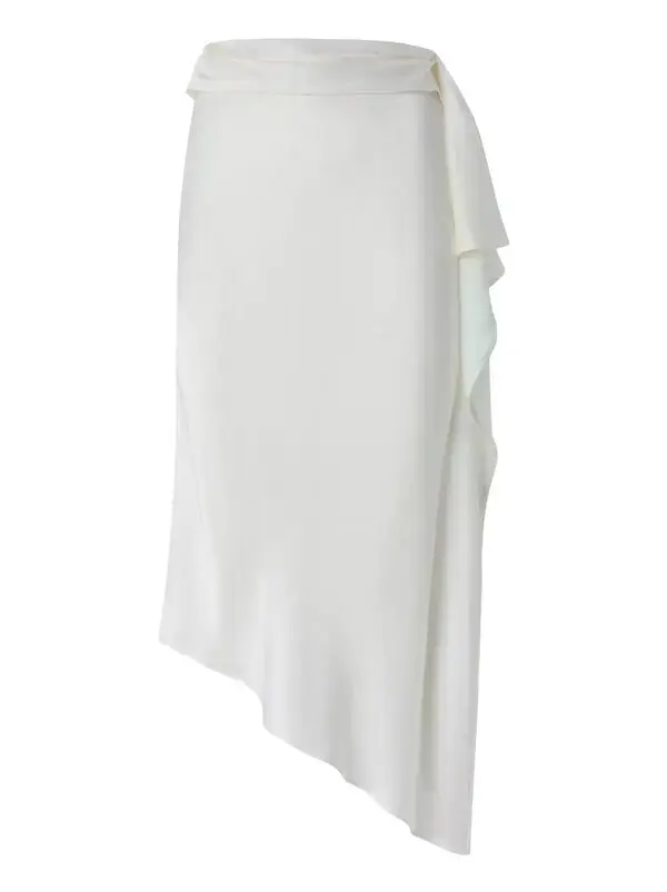 Pinko Asymmetric Ruffled Skirt - White