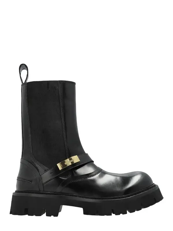Moschino Strap-detail Chelsea Boots - Black