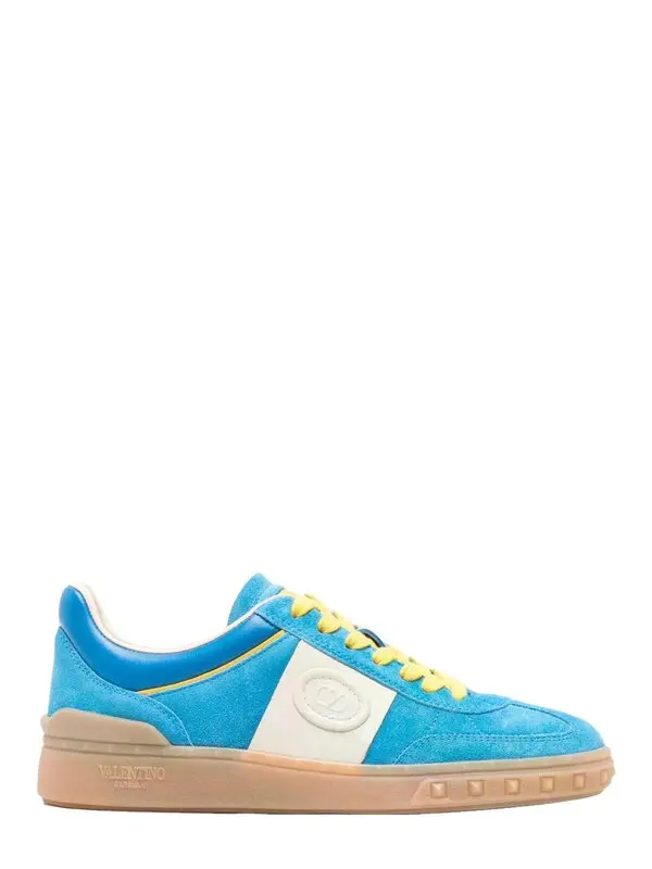 Valentino Garavani Panelled Suede Sneakers - Blue