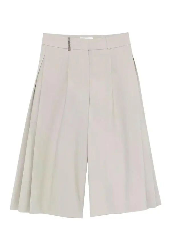Peserico Pleated Cropped Trousers - Grey