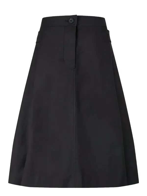 STUDIO TOMBOY Belted Pleated Midi Skirt - Black