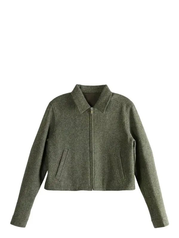 Rick Owens Alice Brad Cropped Jacket - Green
