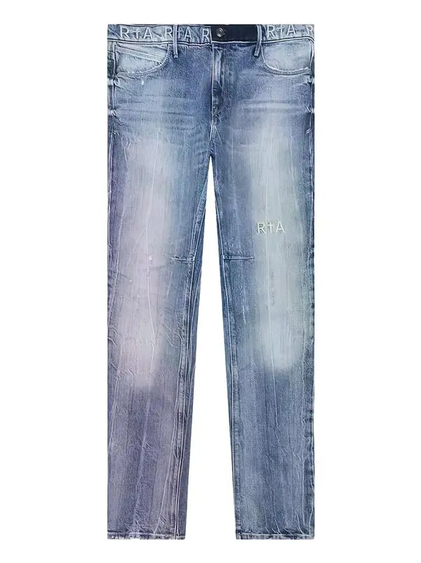 RtA Bryant Embroidered Jeans - Blue