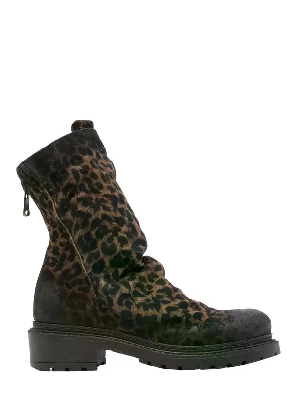 METISSE 40mm Leopard-print Slouch Boots - Brown