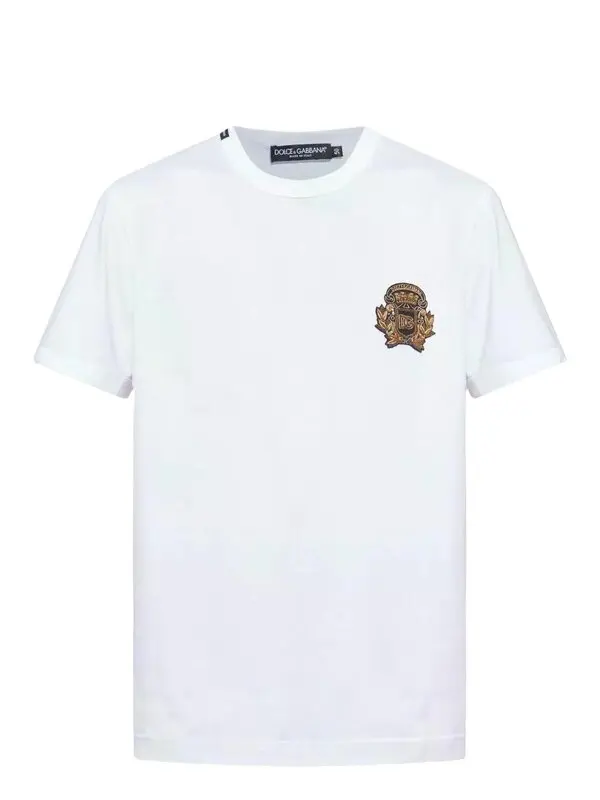 Dolce & Gabbana Logo-embellished Cotton T-shirt - White