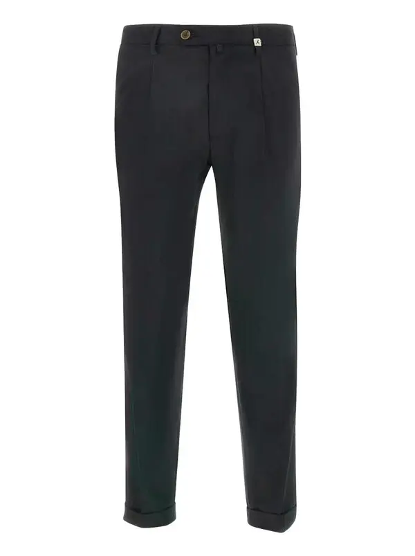 MYTHS Pleated Turn-up Chinos - 999 Nero