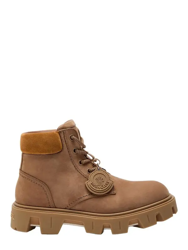 Moncler Peak City Nubuck Hiking Boots - Beige