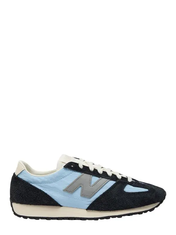 NEW BALANCE 471 Panelled Brushed Suede Sneakers - Blue And White