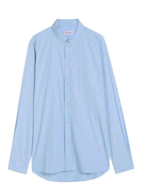 Moncler Cotton Shirt - Light Blue
