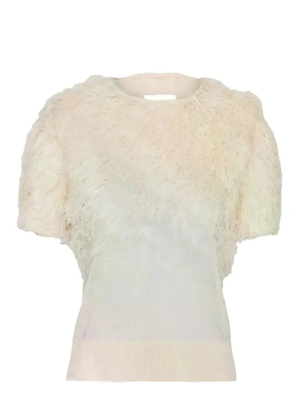 MAISON MARGIELA Fluffy Crew-neck Top - Neutrals