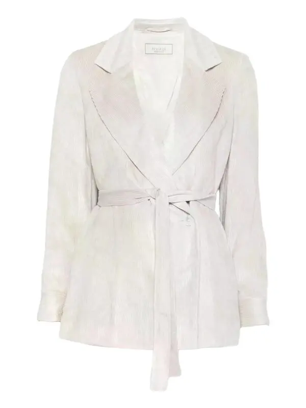 Peserico Belted Fitted Jacket - Neutrals