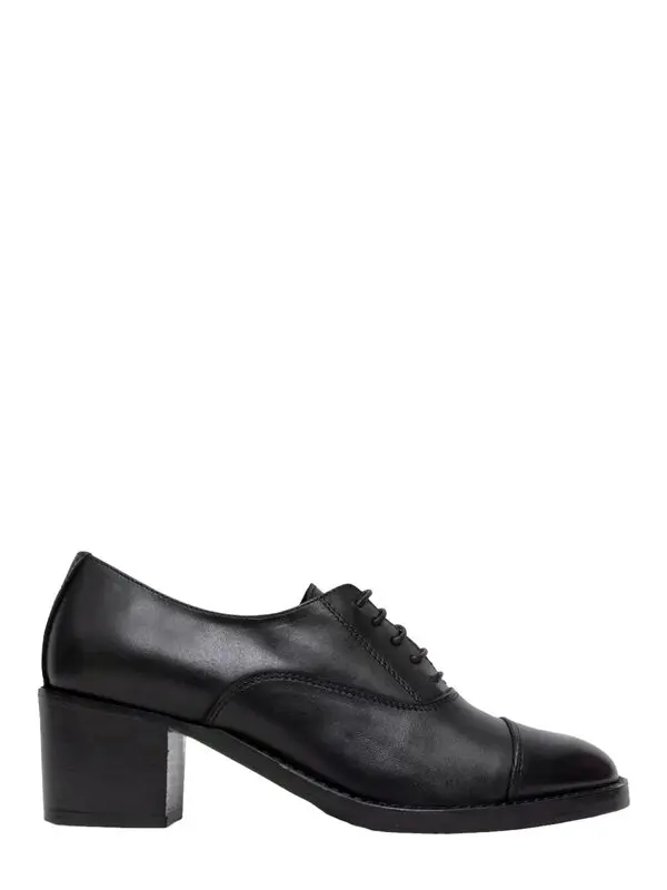 SOMMET Lace-up Block-heel Oxford Shoes - Black