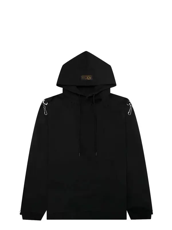 Raf Simons Washed Distressed Hoodie - Black