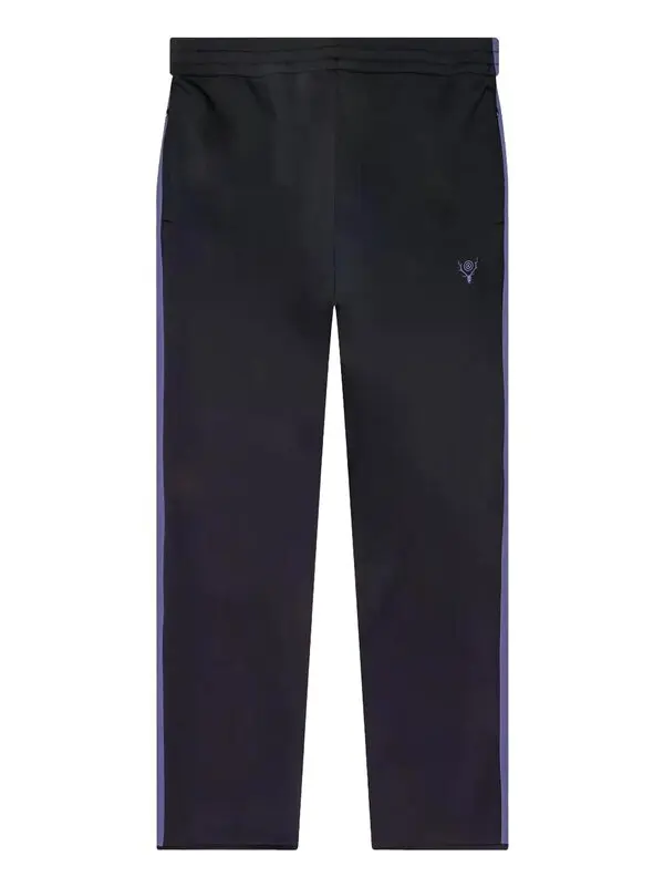 SOUTH2 WEST8 Embroidered-stripe Track Pants - Black