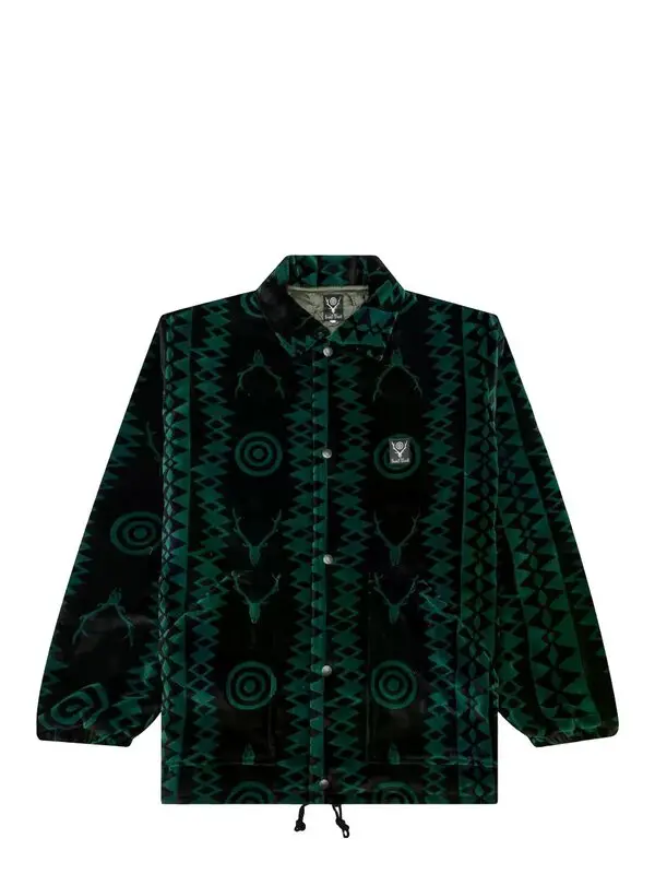 SOUTH2 WEST8 Deer-pattern Coach Shirt Jacket - Black
