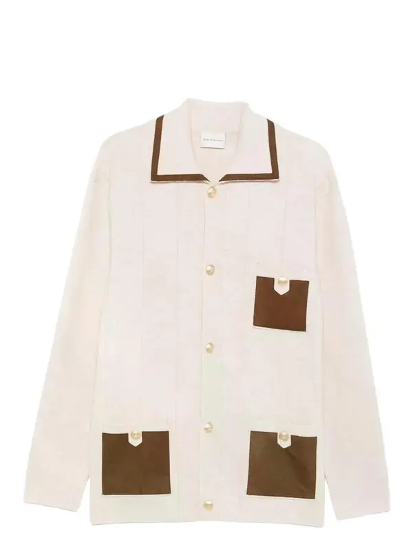 Drole De Monsieur Buttoned-pocket Cardigan - Neutrals