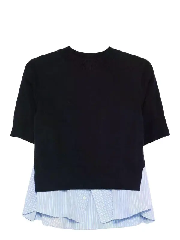 Sacai Short-sleeve Layered T-shirt - Blue