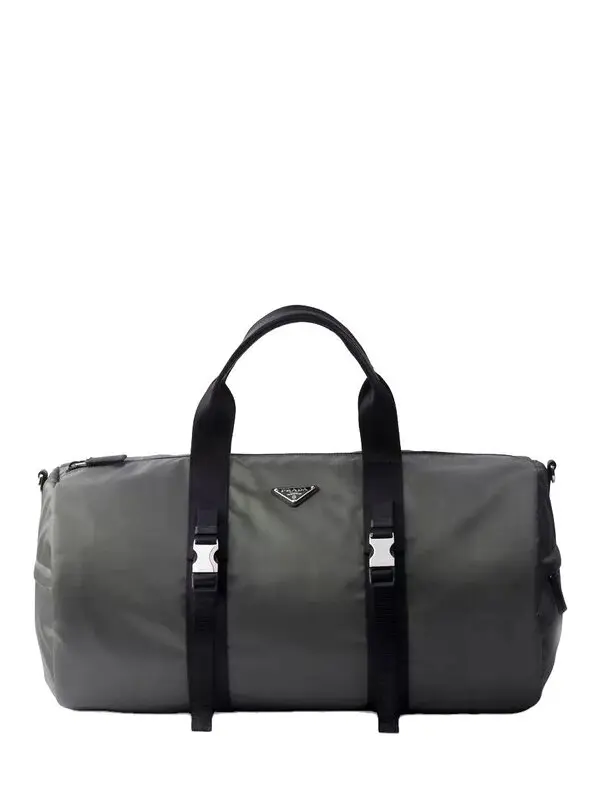 Prada Re-nylon Duffle Bag With Triangle Logo - Blue