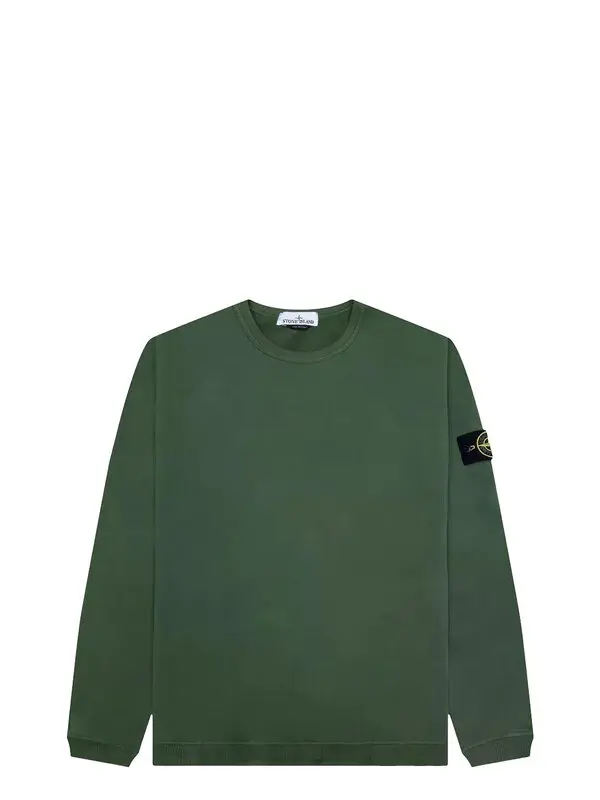Stone Island Crew-neck Sweatshirt With Compass Badge - Green