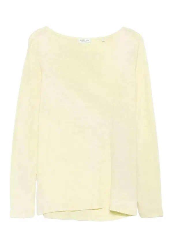 Marc O'polo Long-sleeve Boatneck T-shirt - Yellow