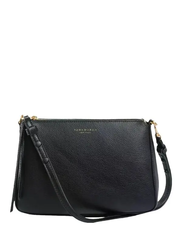 Tory Burch Perry Zip-top Leather Shoulder Bag - Black