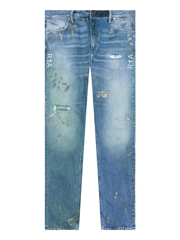 RtA Bryant Paint-splatter Jeans - Blue