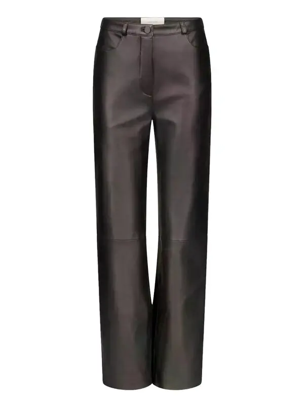 Loulou De Saison Cobe Leather Trousers - Black