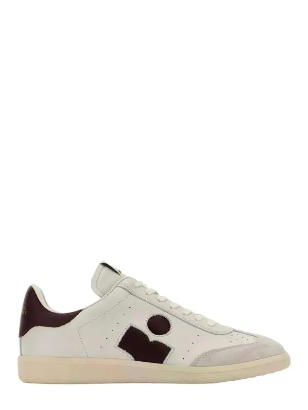 Isabel Marant Leather Logo Sneakers - Neutrals