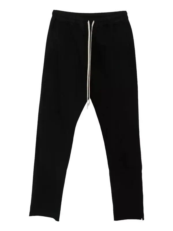 Rick Owens Drawstring Frayed Track Pants - Black