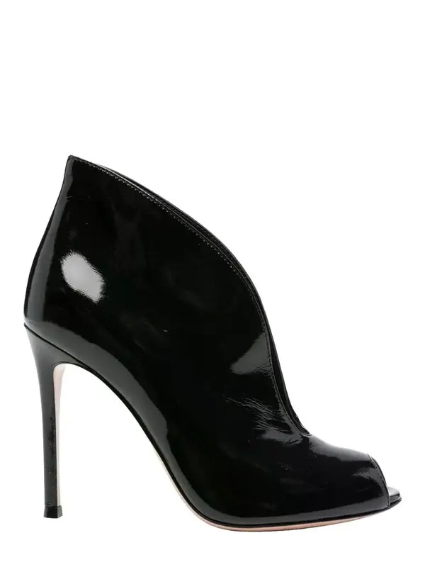GIANVITO ROSSI 100mm Peep-toe Heeled Pumps - Black