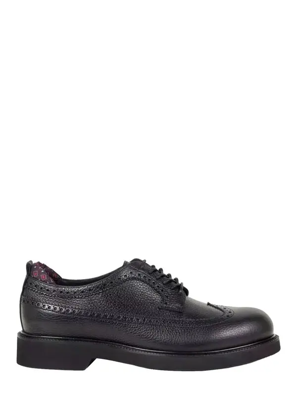 Etro Leather Brogue Derby Shoes - Black