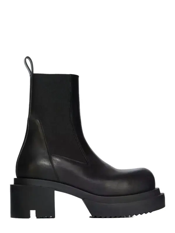Rick Owens 75mm Beatle Bogun Platform Chelsea Boots - Black