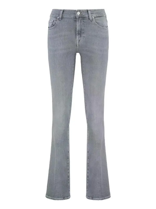 7 For All Mankind Logo-tag Bootcut Jeans - Grey