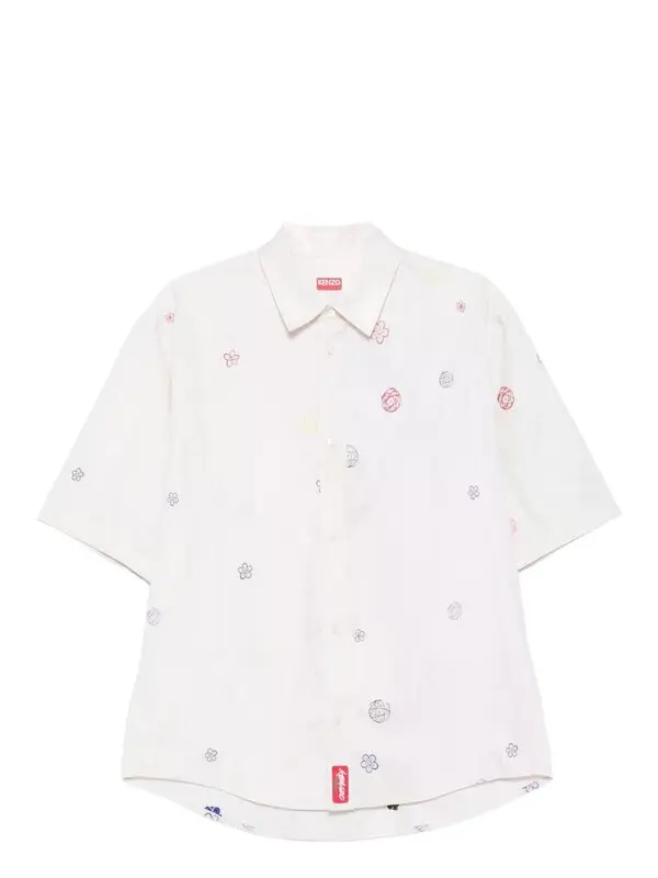 Kenzo X Futura 2000 Embroidered Short-sleeve Shirt - Neutrals