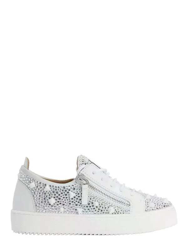 GIUSEPPE ZANOTTI Gail Crystal Studded Low-top Sneakers - White