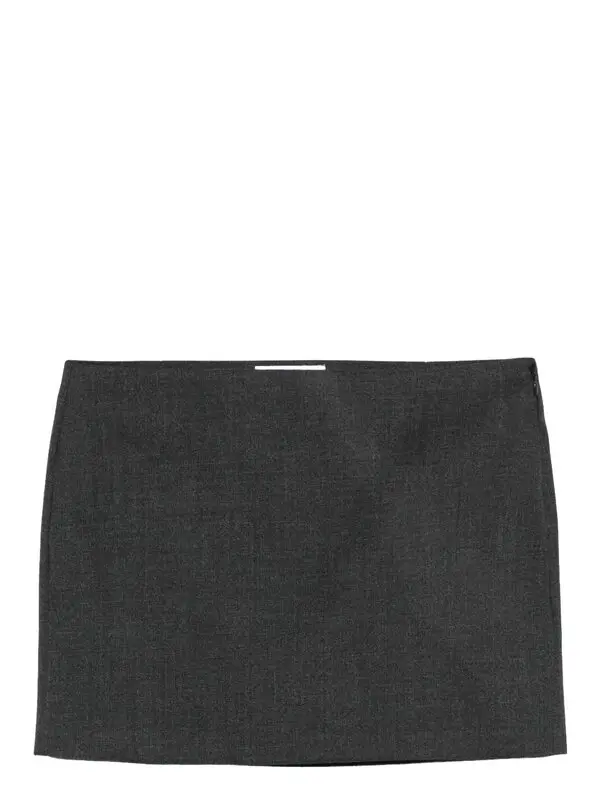 Givenchy Straight Wool Mini Skirt - Grey