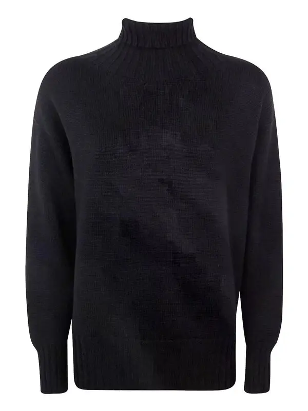DRUMOHR Turtleneck Wool Sweater - Black