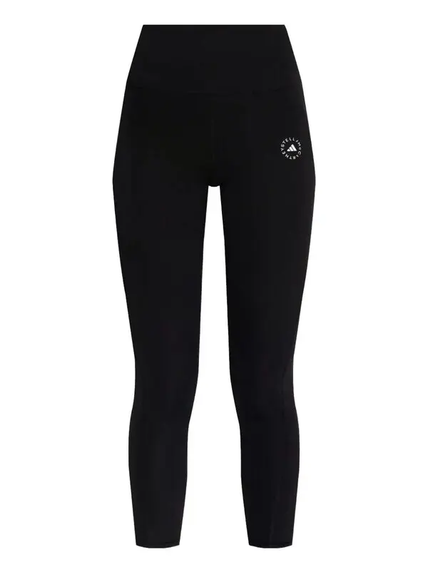 Adidas By Stella McCartney X Stella Mccartney Logo-embellished Leggings - Black