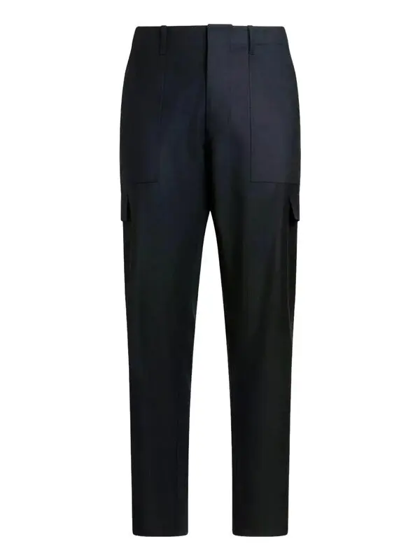 Etro Cargo-pocket Wool Trousers - Blue