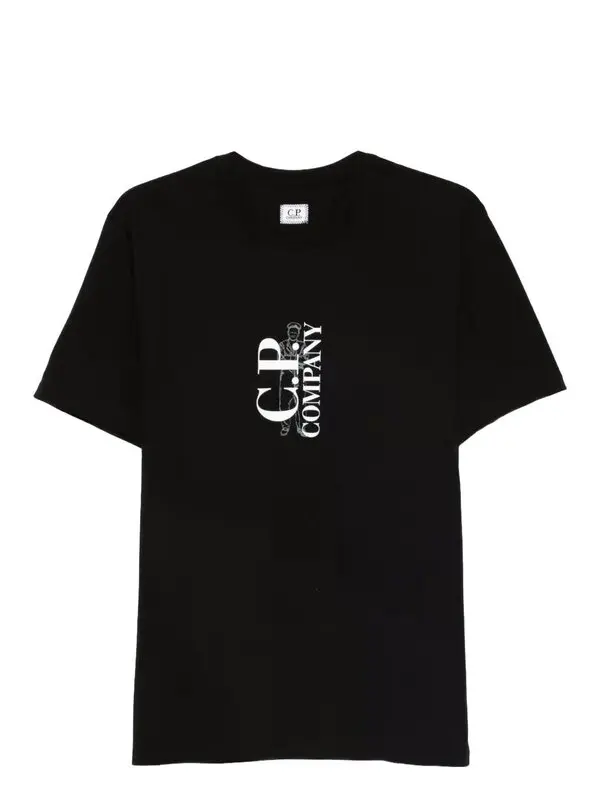 C.P. COMPANY Logo Cotton T-shirt - Black