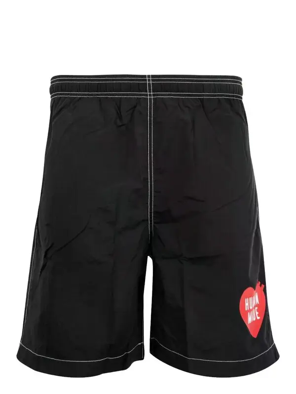 HUMAN MADE Heart-logo Swim Shorts - Blue