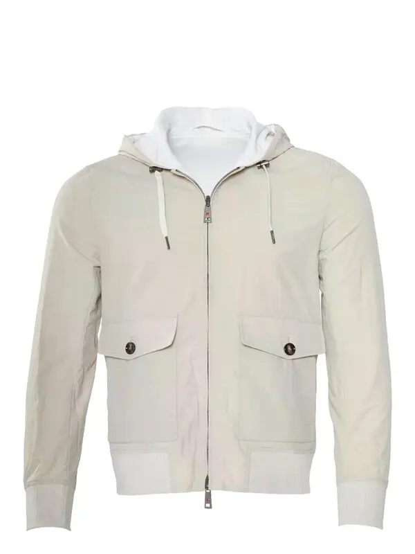 Kiton Jeff Reversible Hooded Jacket - Neutrals