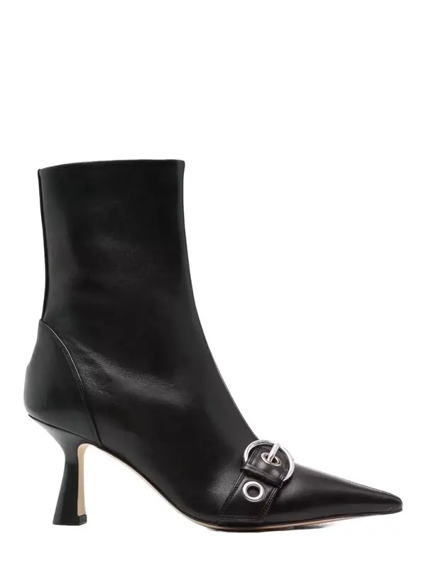 AeydĒ 80mm Buckle-detail Pointed-toe Boots - Black