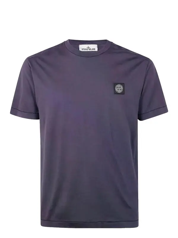 Stone Island 2100027 Logo-patch Cotton T-shirt - Blue