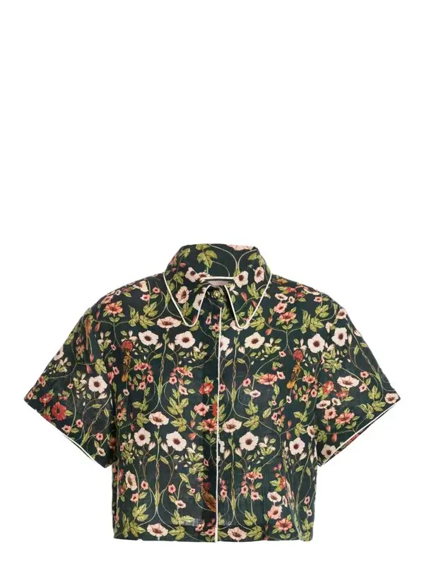 Agua Bendita Floral-print Shirt - Green