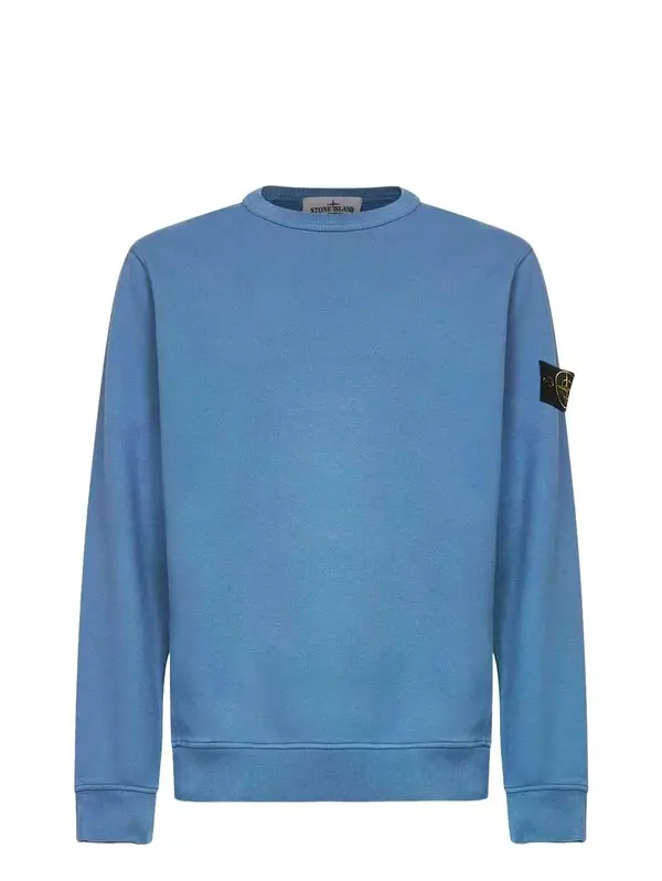 Stone Island Ribbed Crewneck Sweatshirt - Blue