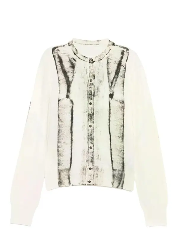 MAISON MARGIELA Cardigan-print Jumper - White