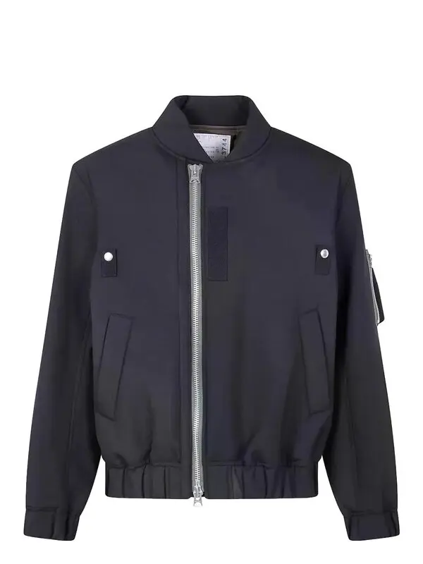 Sacai Zip-fastening Pocket Bomber Jacket - Black