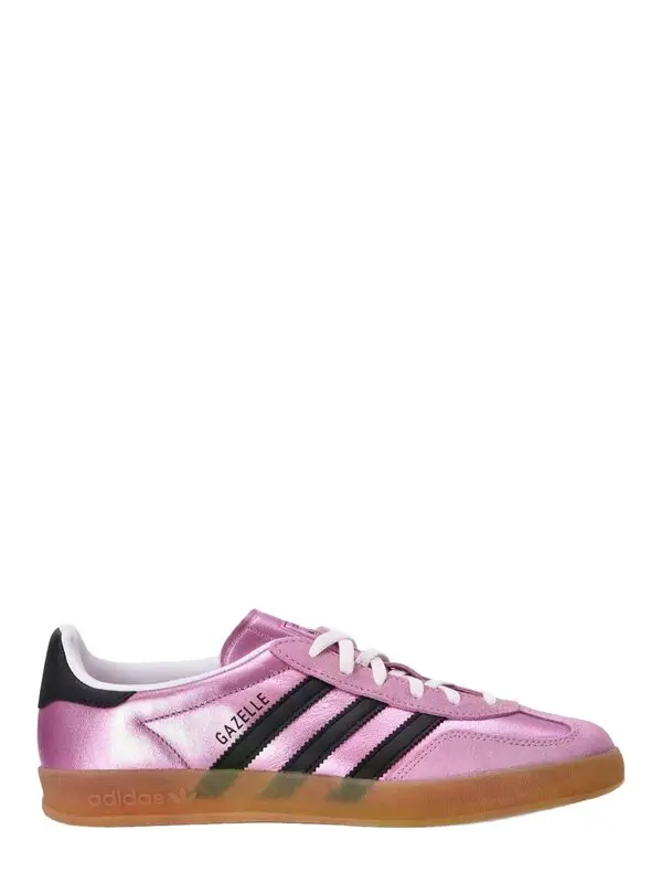 Adidas Gazelle Indoor Metallic Leather Sneakers - Pink