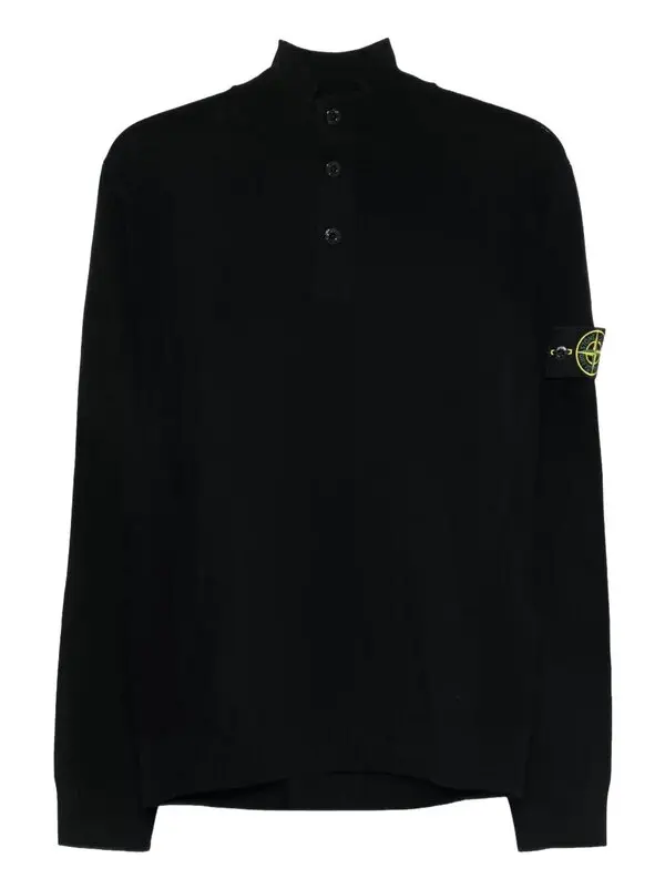 Stone Island Compass Badge Sweater - Black